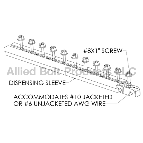 #10 (4MM) AWG JACKETED OR #6 UNJACKETED GROUND WIRE STRIP CLIP™ WITH #8 ...