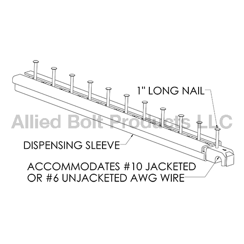 #10 (4MM) JACKETED OR #6 AWG UNJACKETED GROUND WIRE NYLON STRIP CLIP ...