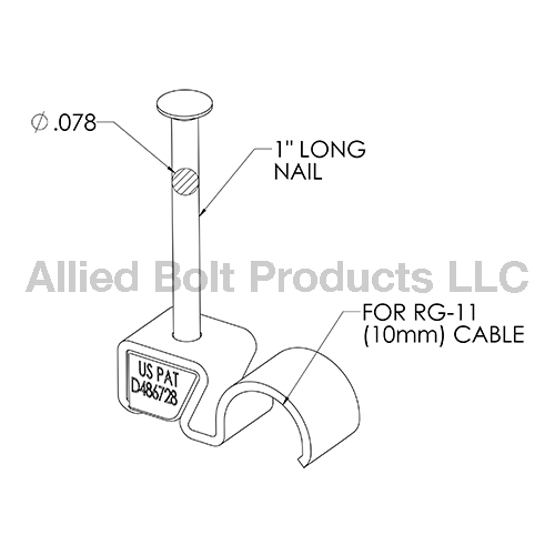 RG-11 STEEL NAIL CLIP (1" NAIL) | Allied Bolt Products LLC