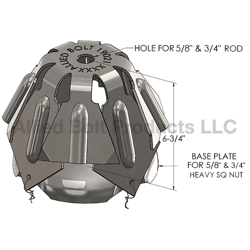 8" EXPANDING ANCHOR FOR 5/8" & 3/4" ROD | Allied Bolt Products LLC