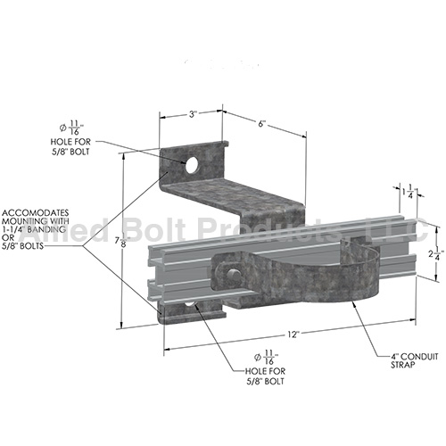 4" CONDUIT STANDOFF BRACKET KIT | Allied Bolt Products LLC