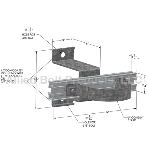 5" CONDUIT STANDOFF BRACKET KIT | Allied Bolt Products LLC