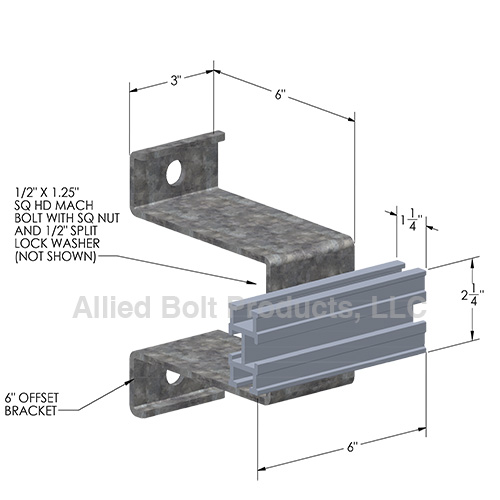 STANDOFF BRACKET AND 6" EXTRUSION KIT | Allied Bolt Products LLC