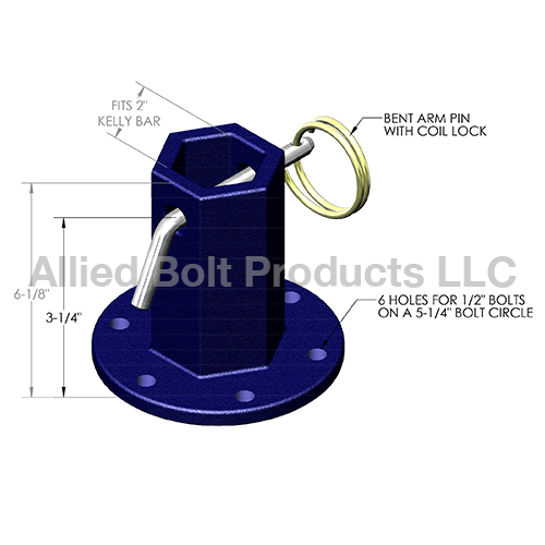 2" KELLY BAR ADAPTER 10,000 LBS | Allied Bolt Products LLC