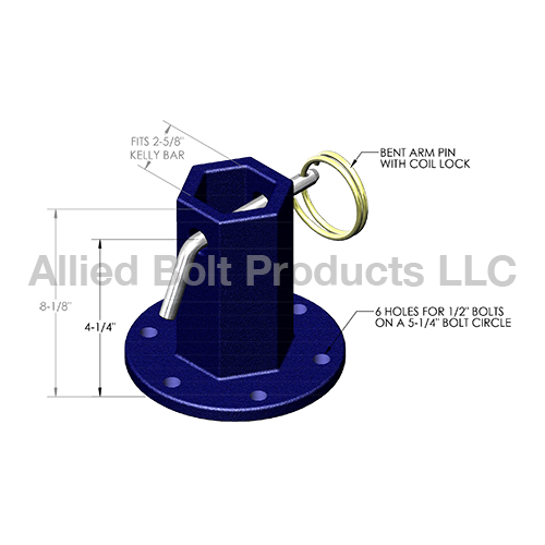 2-5/8" KELLY BAR ADAPTER 10,000 LBS | Allied Bolt Products LLC
