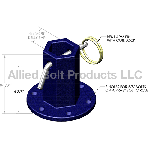 2-5/8" KELLY BAR ADAPTER 20,000 LBS | Allied Bolt Products LLC