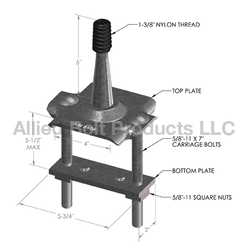 1-3/8" CLAMP TYPE CROSSARM PIN | Allied Bolt Products LLC
