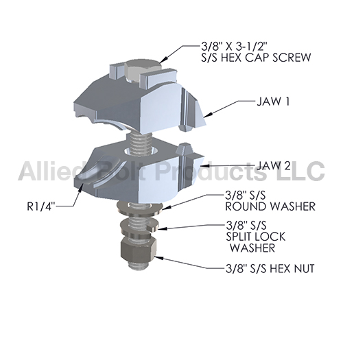 SINGLE STRAND BONDING CLAMP FOR POWER ANCHOR ROD 3/4" AND 1" DIAMETER ...