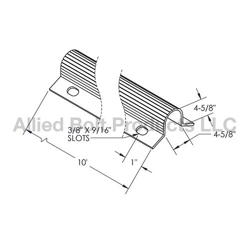 4" X 10' POLYETHYLENE U CABLE GUARD | Allied Bolt Products LLC