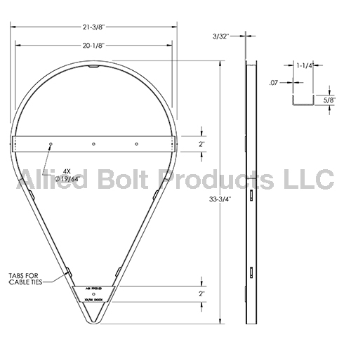 20" FIBER STORAGE SNOWSHOE FOR STRAND (CHANNEL WIDTH 1.25") | Allied ...