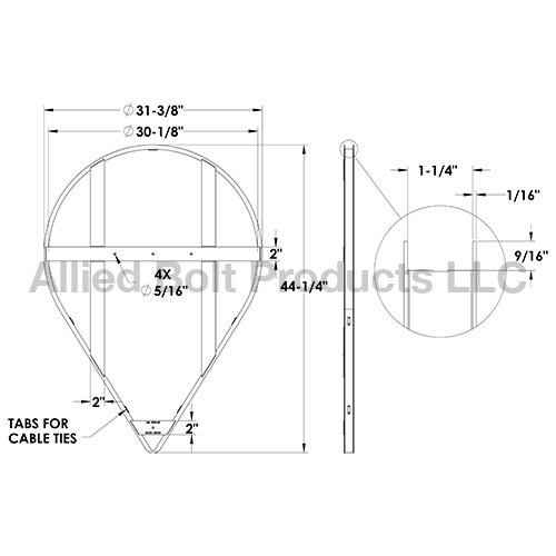 30" FIBER STORAGE SNOWSHOE FOR STRAND (CHANNEL WIDTH 1.25") | Allied ...