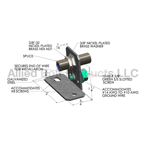 SINGLE GROUND BLOCK MECHANICALLY GALVANIZED | Allied Bolt Products LLC