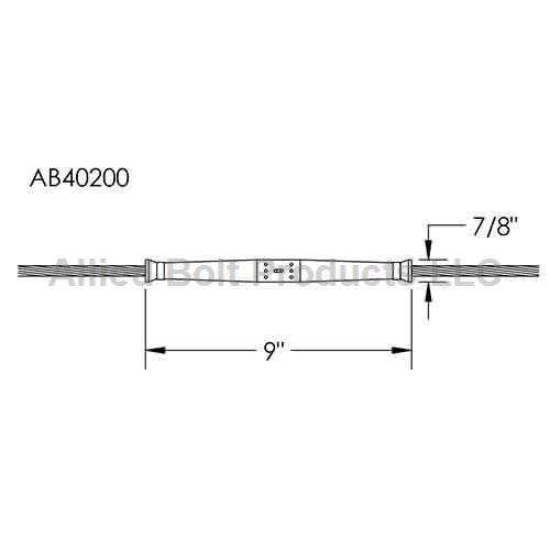 #4 ACSR ALUMINUM CONDUCTOR SPLICE | Allied Bolt Products LLC