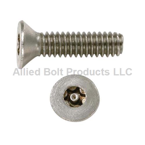1/4"-20 X 1" STAR PIN FLAT HEAD MACHINE SCREW STAINLESS | Allied Bolt ...